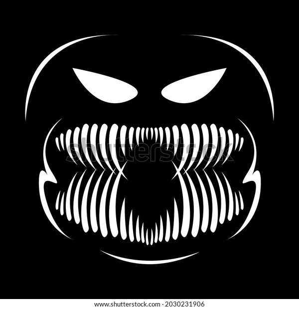 Skeleton Monster Toothy Monster Halloween Sharp Stock Vector (Royalty ...