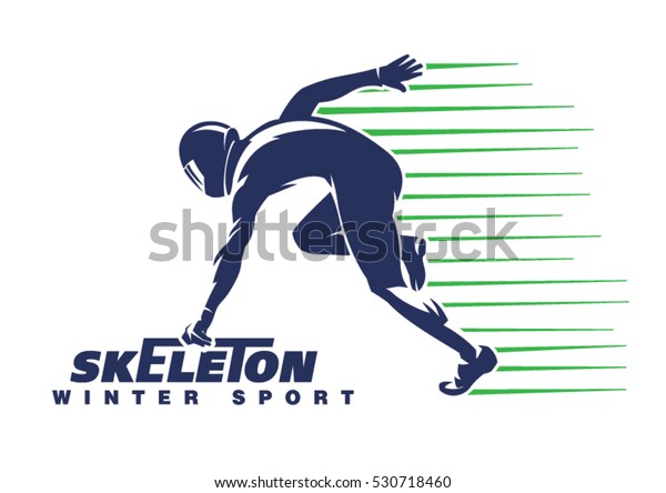 Skelettsport. Sportemblem: Stock-Vektorgrafik (Lizenzfrei) 530718460 ...
