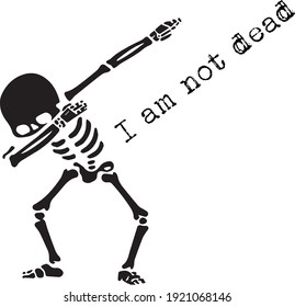 Skeleton Vector Not Dead Writing Stock Vector (Royalty Free) 1921068146 ...