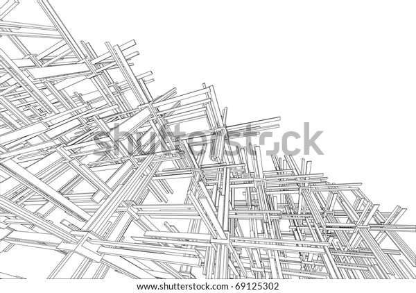 Sketch Abstract Architecture Stock Vector (Royalty Free) 69125302