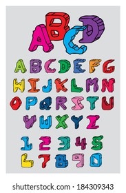Sketch Alphabet Stock Vector (Royalty Free) 184309343 | Shutterstock