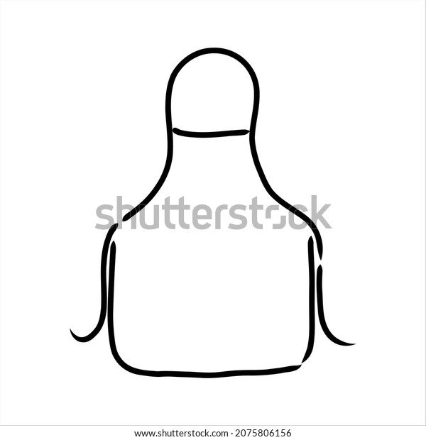 Sketch Apron Vector Illustration Isolated Kitchen Stock Vector (Royalty ...