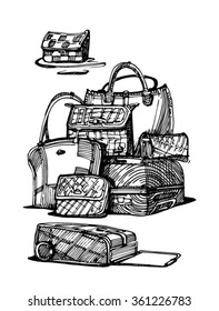 Sketch Bags Stock Vector (Royalty Free) 361226783 | Shutterstock