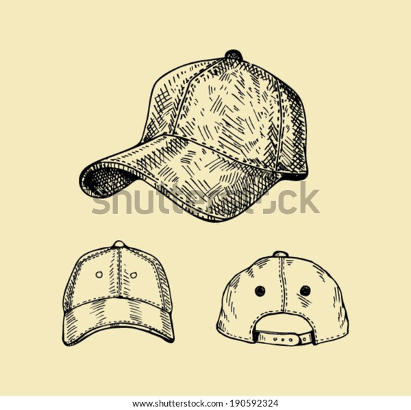 Sketch Baseball Cap Vector Illustration Stock Vector (Royalty Free ...