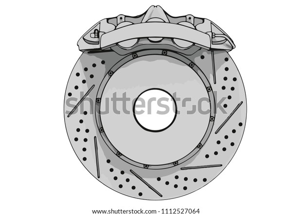 Sketch Brake Caliper Vector Stock Vector (Royalty Free) 1112527064 ...
