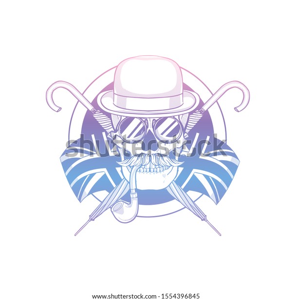 Sketch British Skull Hat Stock Vector (Royalty Free) 1554396845 ...