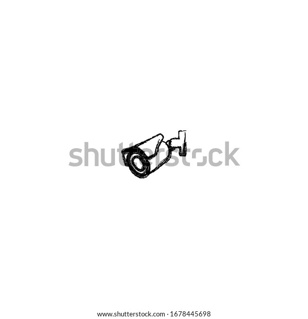 Sketch Camera Cctv Cartoon Sticker Design Stock Vector (Royalty Free ...
