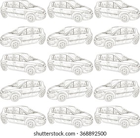 Drawn By Hand Black Line On Stock Vector (Royalty Free) 1243094047