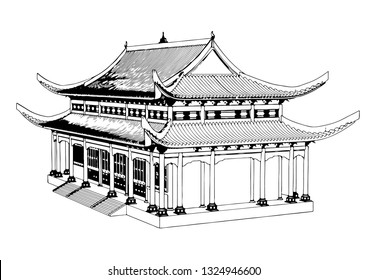 6,313 Chinese temple drawing Images, Stock Photos & Vectors | Shutterstock