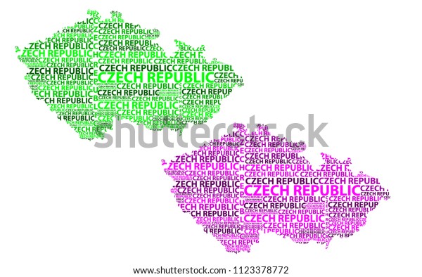 Sketch Czech Republic Letter Text Map Stock Vector (Royalty Free ...