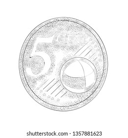 Sketch Design Cent Illustration Stock Vector (Royalty Free) 1357881623 ...