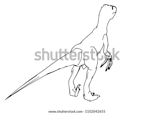 Sketch Dinosaur Vector Stock Vector (Royalty Free) 1102042655 ...