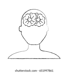 Sketch Draw Brain Faceless Stock Vector (Royalty Free) 651997861 ...