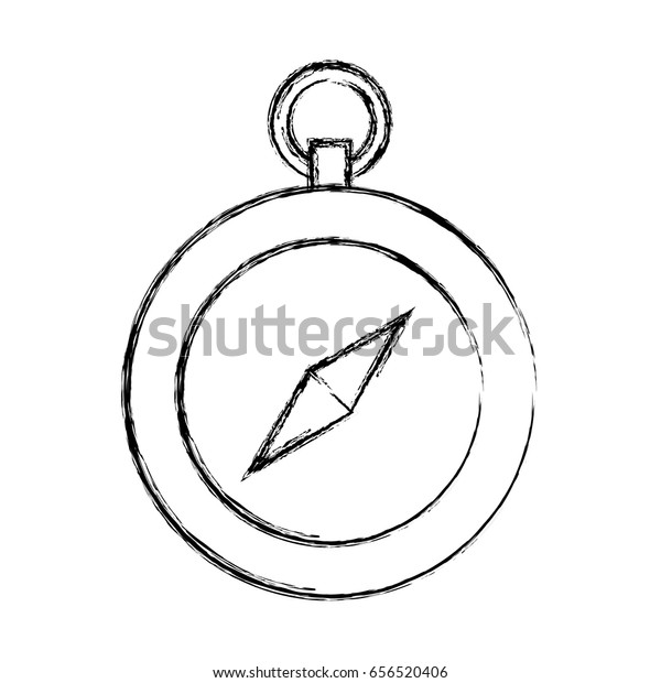 Sketch Draw Cute Compass Stock Vector (Royalty Free) 656520406 ...