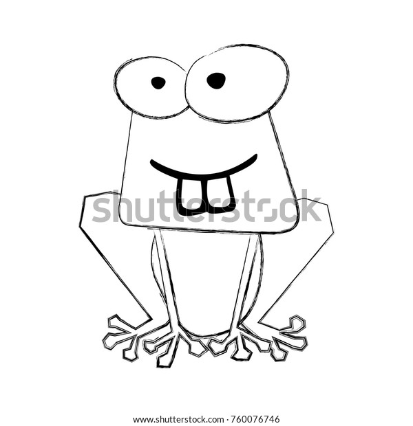 Sketch Draw Funny Toad Cartoon Stock Vector (Royalty Free) 760076746 ...