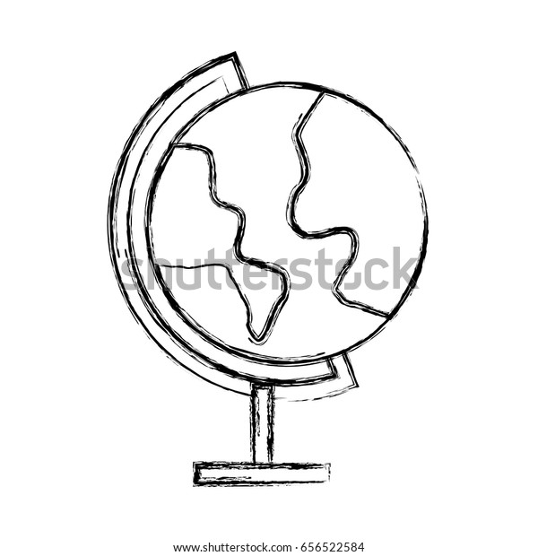 Sketch Draw World Map Cartoon Stock Vector (Royalty Free) 656522584 ...