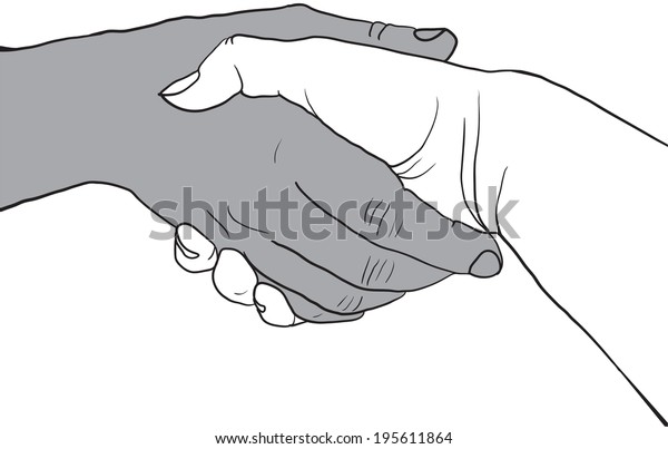 Sketch Drawing Handshake Hand Drawn Vector Stock Vector (Royalty Free ...