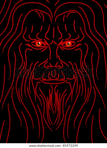 Sketch Evil Old Man Wizard Stock Vector (Royalty Free) 85972249 ...