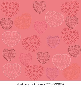 Sketch Heart Drawing Doodle Background Wallpaper Stock Vector (Royalty ...