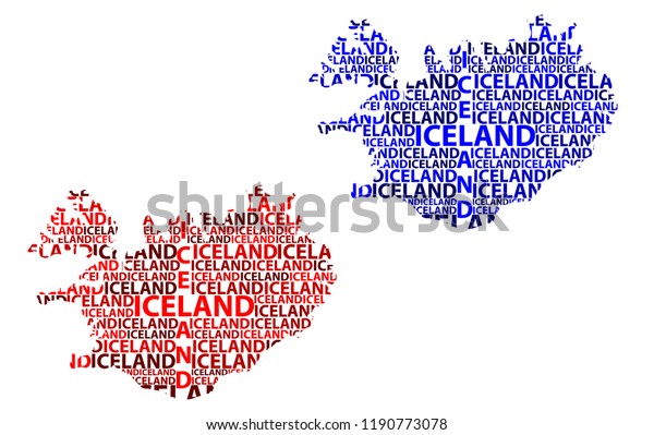 Sketch Iceland Letter Text Map Nordic Stock Vector (Royalty Free ...