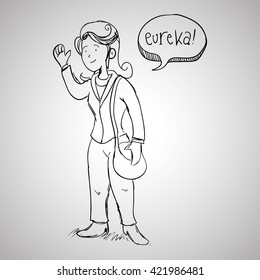 Angry Young Girl Yelling Stop Speech Stock Vector (Royalty Free) 466514009