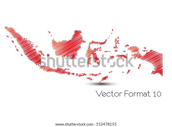 Sketch Indonesia Map Stock Vector (Royalty Free) 152478155