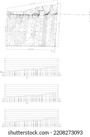 Sketch Land Contours Sections Land Contours Stock Vector (Royalty Free ...
