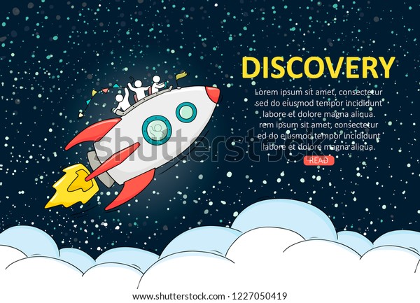 Sketch Launch Rocket Doodle Cute Miniature: เวกเตอร์สต็อก (ปลอดค่า ...