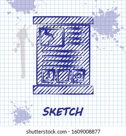 Sketch Line Game Guide Icon Isolated Stock Vector (Royalty Free ...