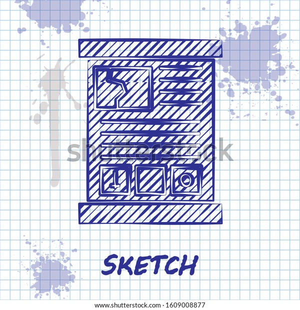 Sketch Line Game Guide Icon Isolated Stock Vector (Royalty Free ...