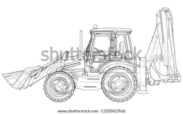 Sketch Loading Shovel Back Actor Vector Stock Vector (Royalty Free ...