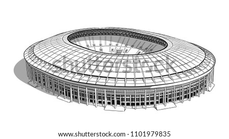 How To Draw A Football Stadium | Free download on ClipArtMag