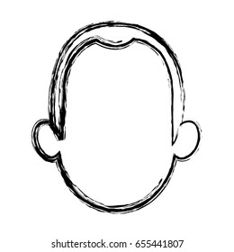 Sketch Man Character Faceless Portrait Stock Vector (Royalty Free ...