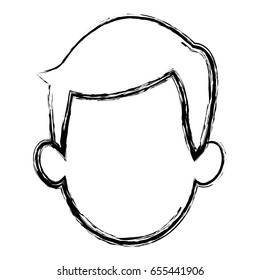 Sketch Man Character Faceless Portrait Stock Vector (Royalty Free ...