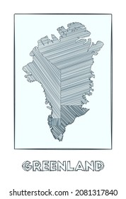 Sketch Map Greenland Grayscale Hand Drawn Stock Vector (Royalty Free ...