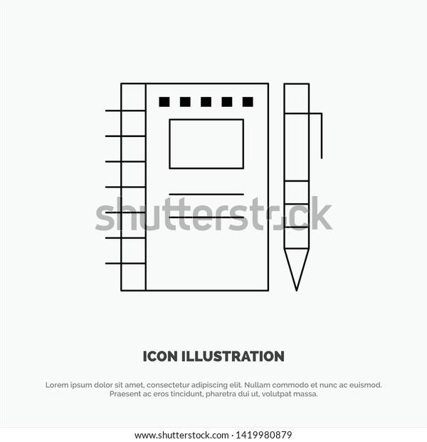 Sketch Notebook Drawing Notebook Pencil Sketch Stock Vector (Royalty ...