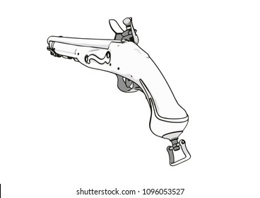 Robot Arm Industry Isolated On White: ภาพประกอบสต็อก 470057174 ...