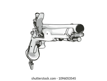 Sketch Old Musket Vector Stock Vector (Royalty Free) 1096053545 ...