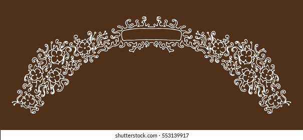 Sketch Pattern Flowers Form Arch Sketch Stock Vector (Royalty Free ...