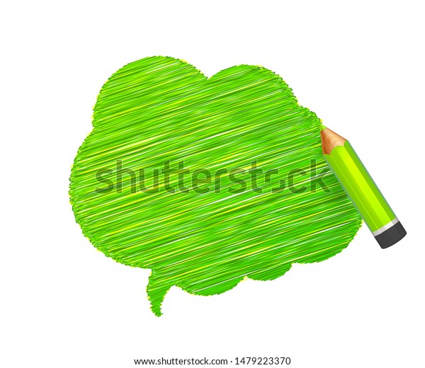Sketch Pencil Drawing Hand Drawn Speech Stock Vector (Royalty Free ...