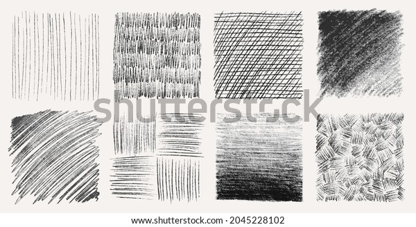 Sketch Pencil Texture Set Pen Hatch Stock Vector (Royalty Free ...