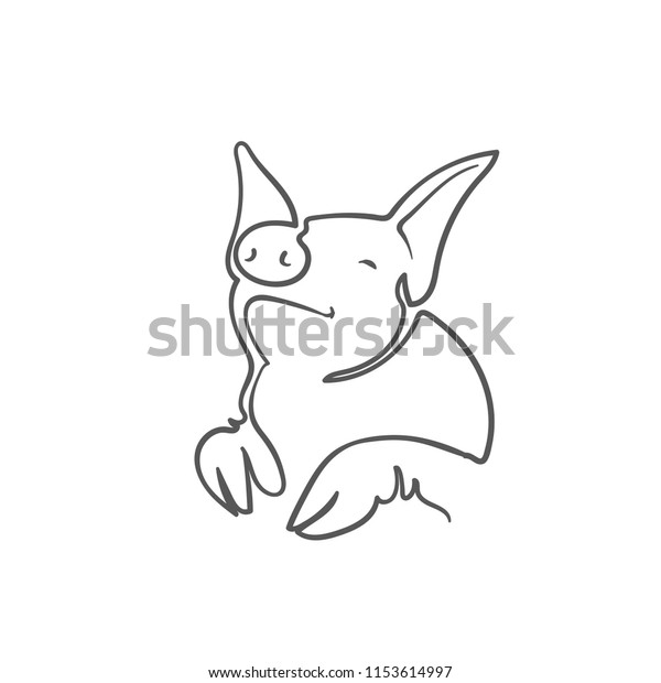 Sketch Pig Engraved Pig Line Pig Stock Vector (Royalty Free) 1153614997 ...