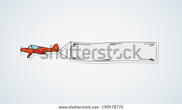 Sketch Plane Blank Flag Stock Vector (Royalty Free) 198978776