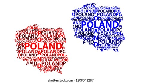 Sketch Poland Letter Text Map Republic Stock Vector (Royalty Free ...