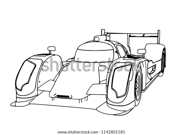 Sketch Race Car Vector Stock Vector (Royalty Free) 1142801585 ...
