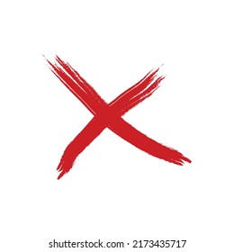 Sketch Red Cross Brush Vector Image Stock Vector (Royalty Free ...