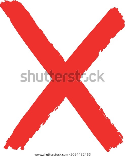 Sketch Red Cross Brush Vector Image Stock Vector (Royalty Free ...