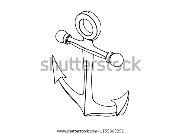 Sketch Sea Anchor Vector Stock Vector (Royalty Free) 1155863251 ...