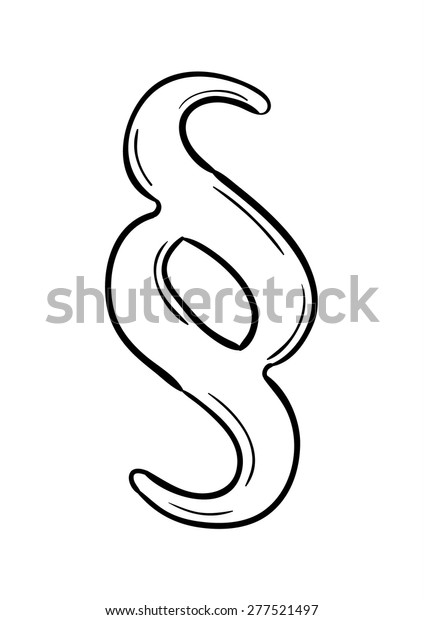 Sketch Section Symbols On White Background Stock Vector (Royalty Free ...
