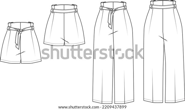 Sketch Shorts Pants Vector Drawing Stock Vector (Royalty Free ...